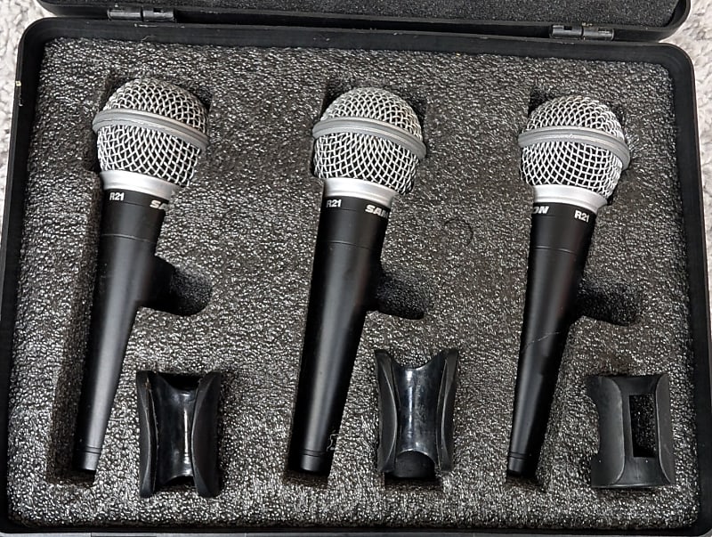 Samson R21 Dynamic Vocal Microphone - 3-Pack with Case - Used | Reverb