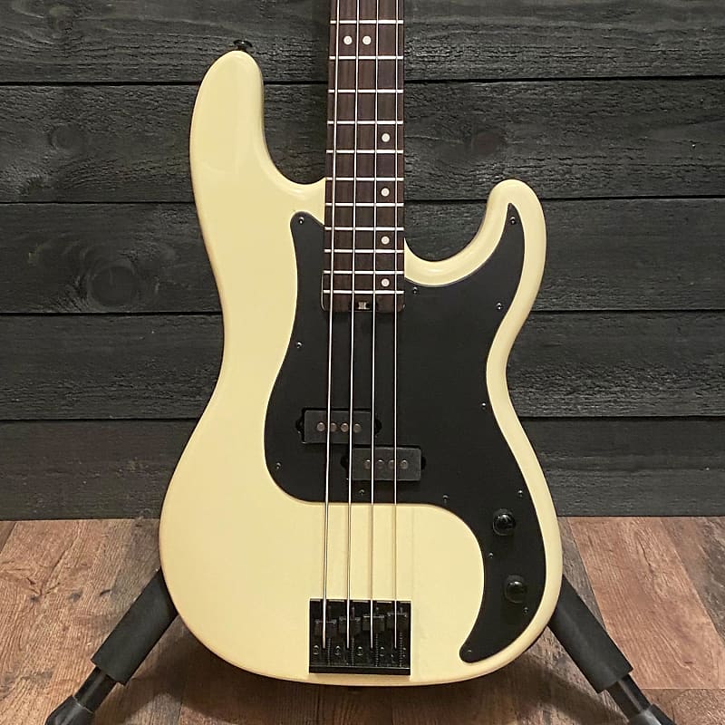 Schecter P-4 White Ivory 4 String Electric Bass Guitar | Reverb