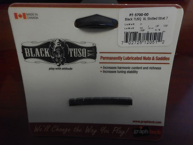 Graph Tech Black Tusq XL Nut For 7-String Fender Strat, | Reverb
