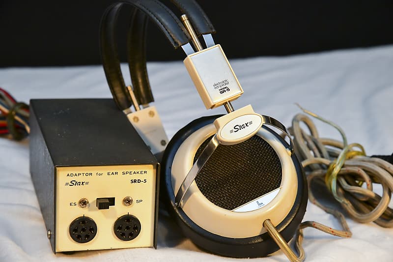 Vintage Stax SR-5 Electrostatic Headphones with SRD-5 | Reverb