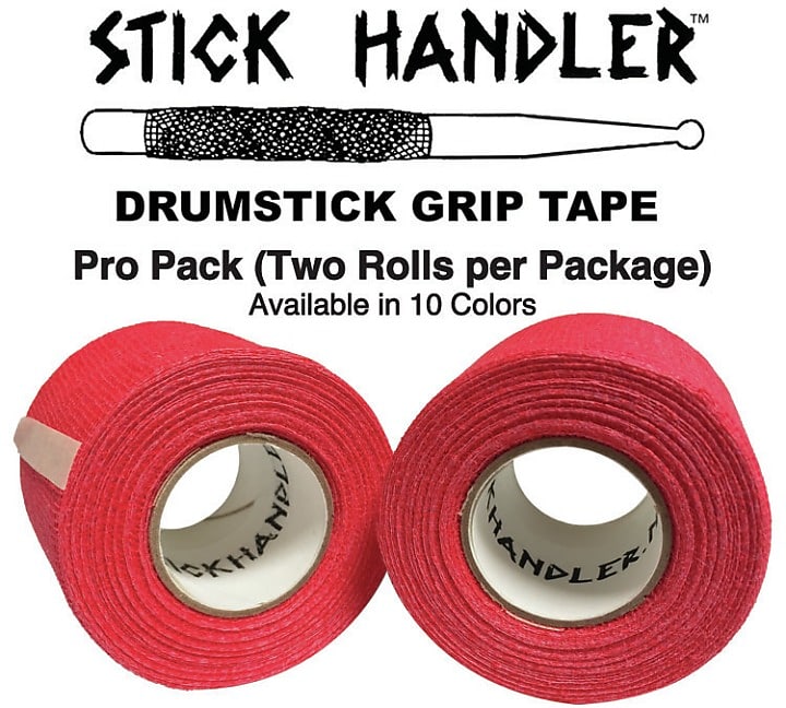 STICK HANDLER Professional Drum Stick Grip Tape Pro Pack Red | Reverb