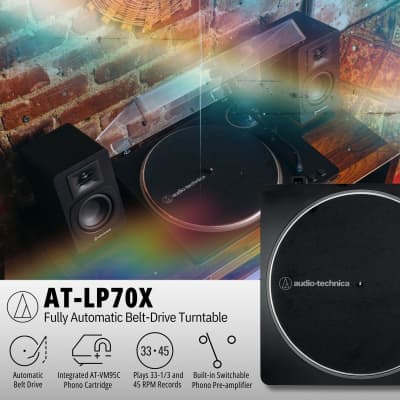 Audio-Technica AT-LP70X-BZ Fully Auto Belt-Drive Turntable & | Reverb