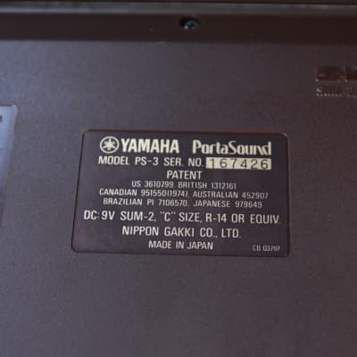 Yamaha Portasound PS-3 Vintage 1980 Analogue Square Wave | Reverb