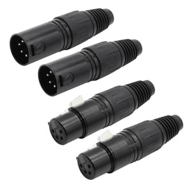 4-Pin XLR Cable Connector XLR 4 Pin Male&Female Plug | Reverb