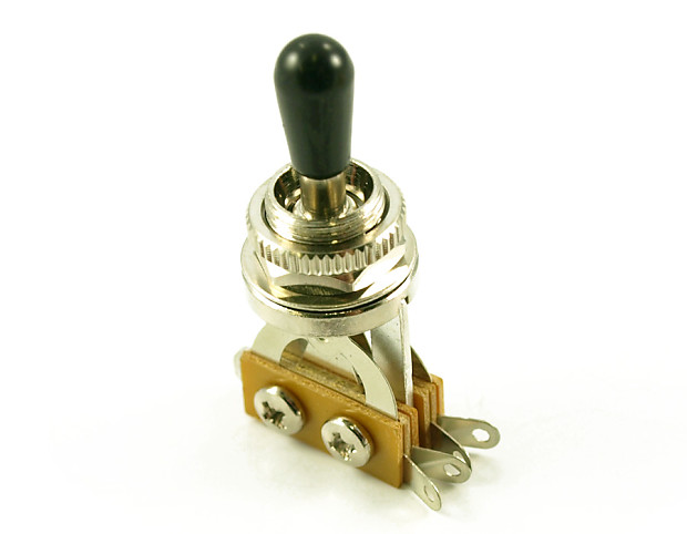 WD Music WDE7 Chrome LP Toggle Switch with Black Cap | Reverb