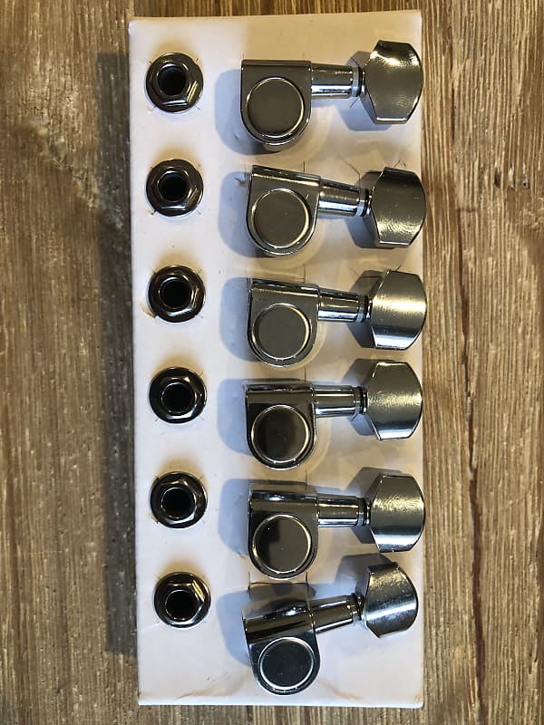 6 In Line Squire Marvel Chrome Sealed Die Cast Tuners | Reverb