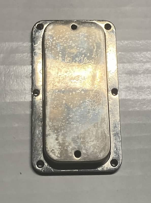 1964 Nickel Gibson Thunderbird Bass Pickup Cover and Surround | Reverb