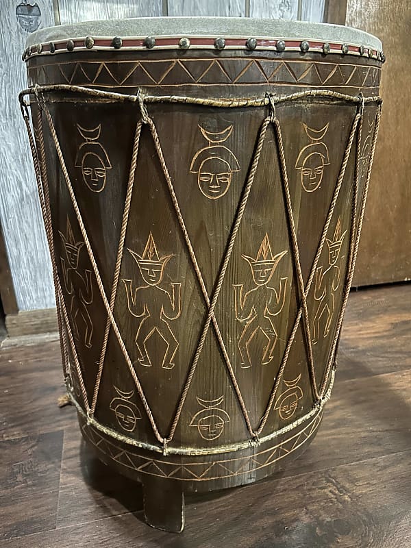 Antique African bass drum Tribal drum Late 1800’s- early | Reverb