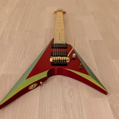 2014 ESP Arrow-7 Flying V 7 String Electric Guitar Metallic | Reverb