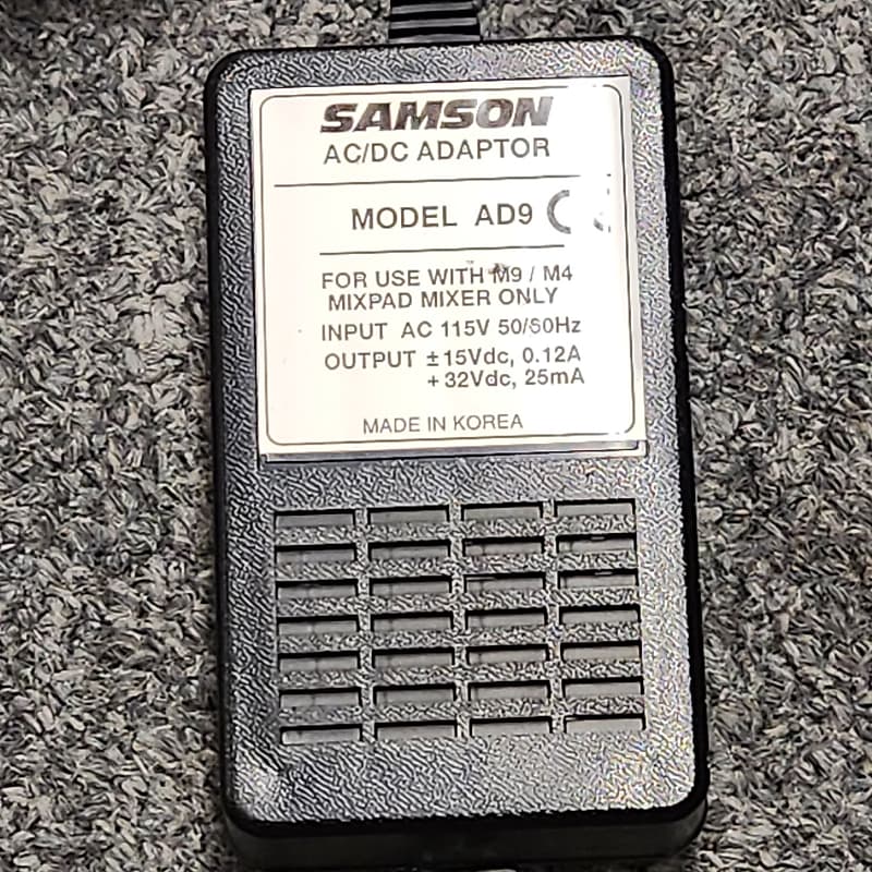 Samson AD9 ac adapter for a Mixpad mixer m9 or m4 | Reverb