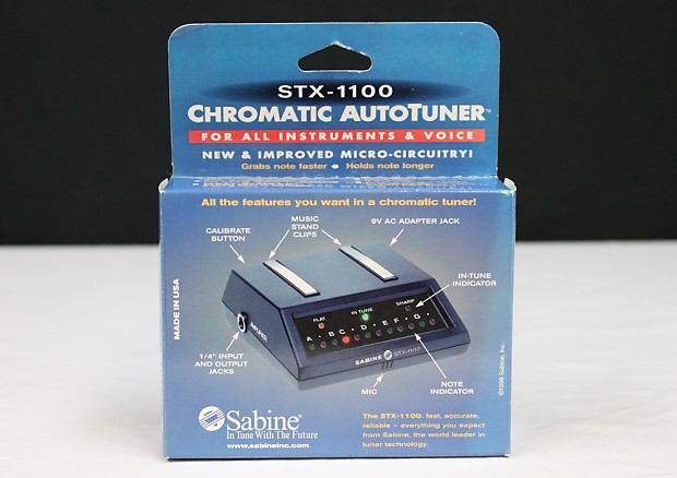 Sabine STX1100 Chromatic Auto Tuner, New Old Stock, Made in | Reverb