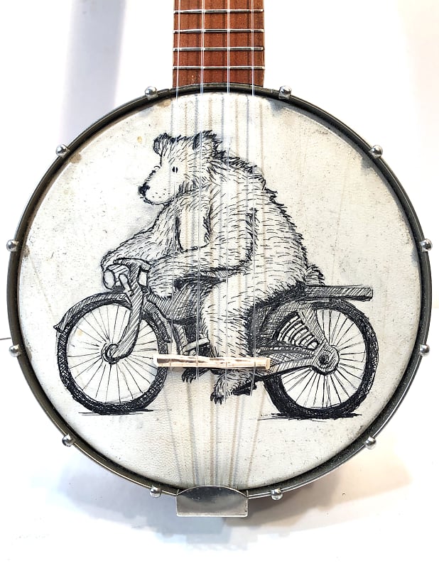 Maxitone or Richter banjolele ukulele banjo uke made of metal | Reverb