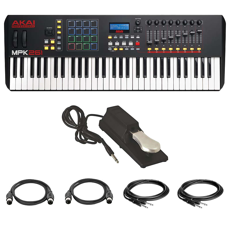 Akai MPK261 Keyboard Controller w/ Sustain Pedal, 2 | Reverb