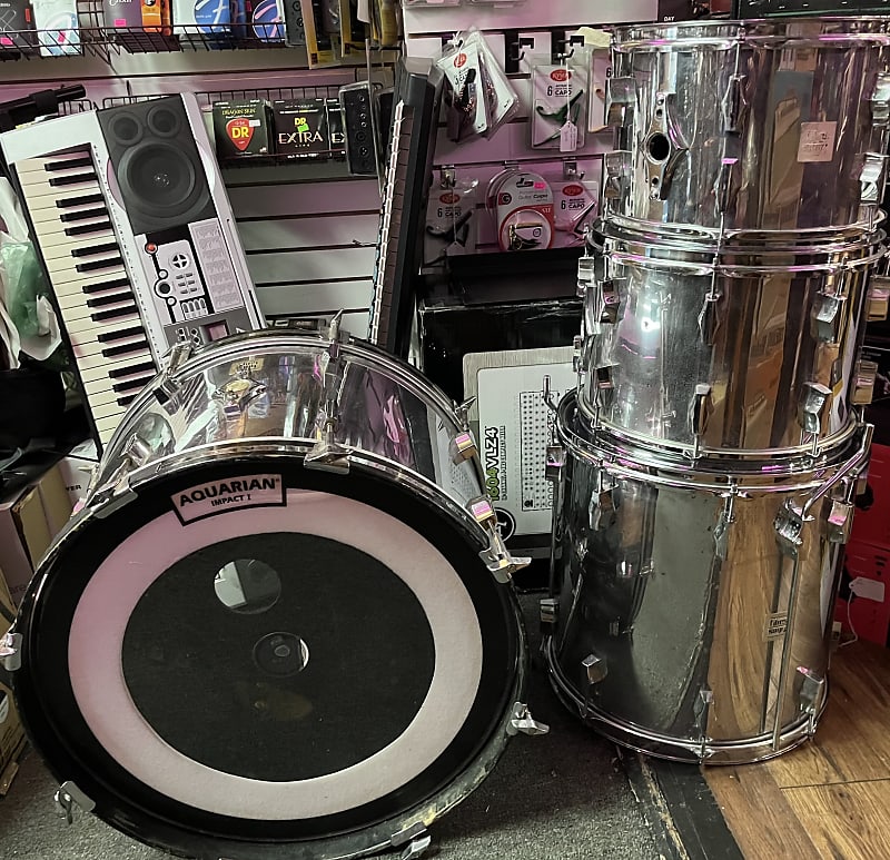 Fibes Vintage Drum Set with 22" Bass drum and 13x9 14x10 | Reverb