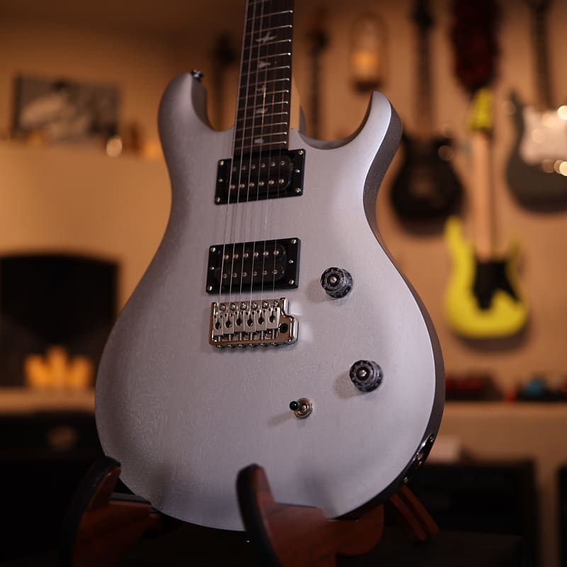PRS SE CE 24 Standard Satin Electric Guitar - Metallic Silver | Reverb