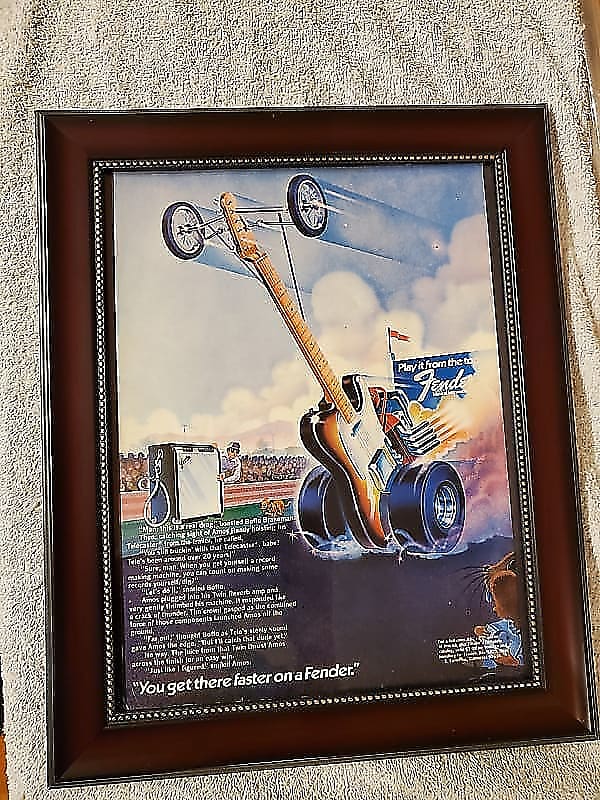 1974 Fender Color Promotional Ad Framed Fender Telecaster | Reverb