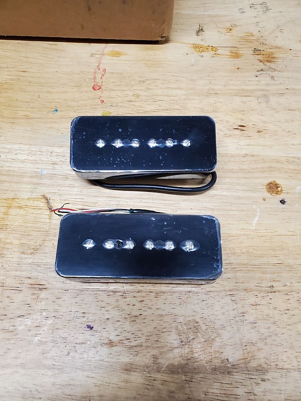 Stacked P-90 Humbuckers, Black | Reverb