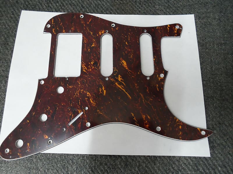 Brown Tortoise Humbucker bridge Stratocaster PICKGUARD Fender | Reverb
