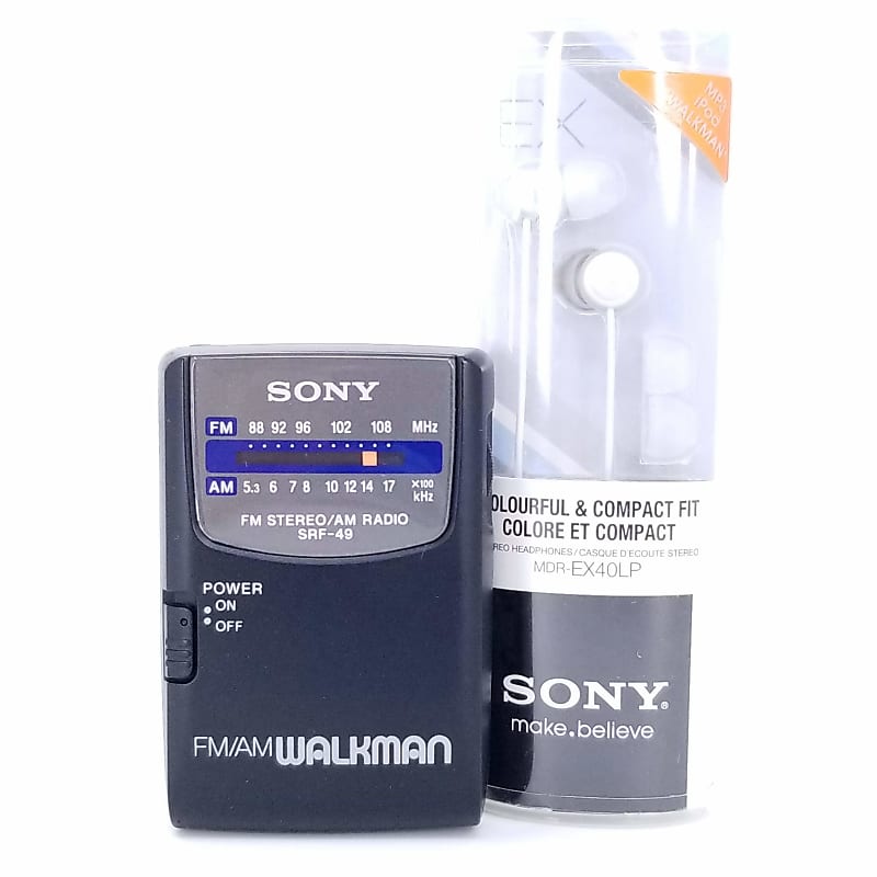 Sony SRF-59 AM/FM Portable Silver Walkman Radio +New | Reverb