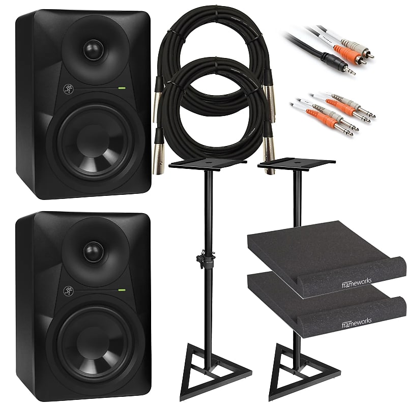 Mackie MR624 Studio Monitor Speaker COMPLETE STUDIO BUNDLE | Reverb