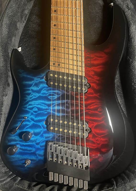 Kiesel Osiris 8 String Left Handed - Blue to Red Candy Fade | Reverb