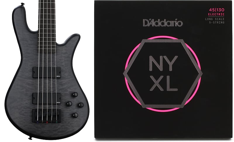 Spector NS Pulse 5 Bass Guitar - Black Stain Bundle with | Reverb