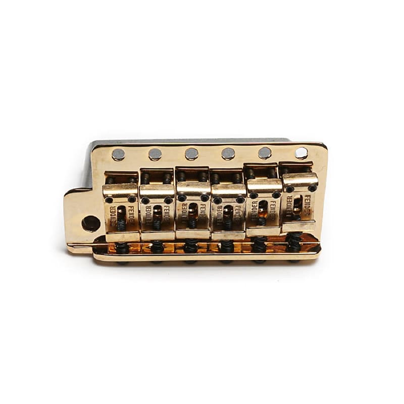 Fender Bridge Assembly For Left-Handed Vintage Strat - GOLD | Reverb