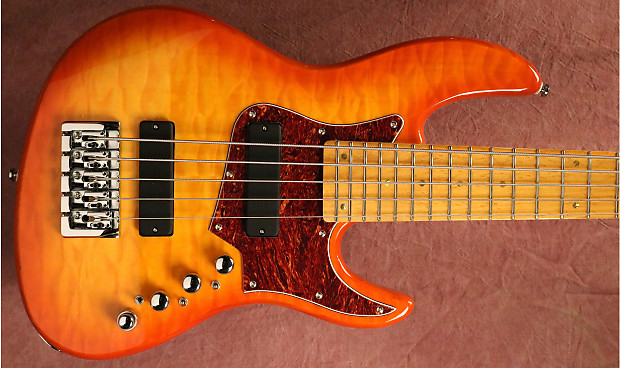 Bass Mods k524 24 Fret 2018 Honey Burst Quilt | Reverb