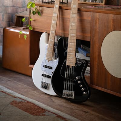 Cort Elrick NJS 5 White 5 String Electric Bass Bartolini | Reverb