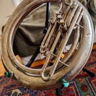 Gorgeous 1950s King 1250 BBb Silver Sousaphone Tuba | Reverb