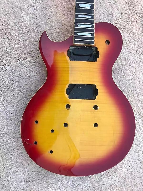 Left Handed Les Paul LP Style Guitar Body with Maple Neck, | Reverb