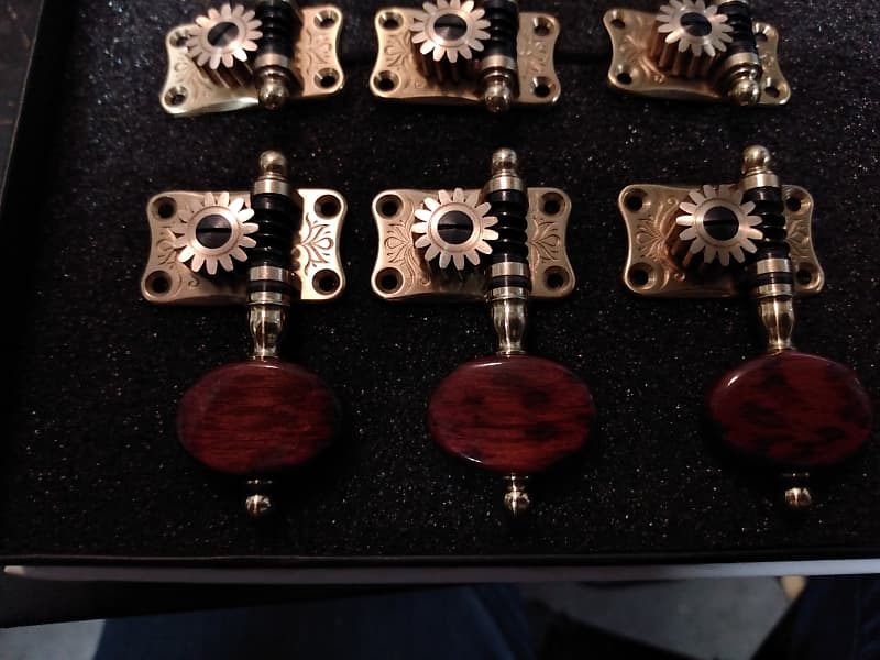 Rodgers SSCS02 Brass Custom Snakewood Buttons for Slotted | Reverb