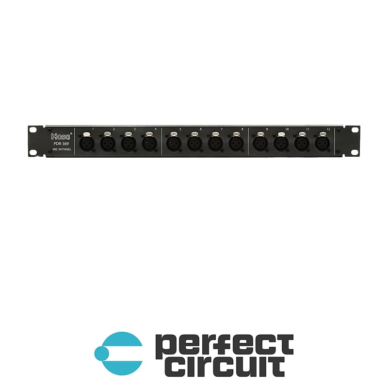 Hosa PDR-369 12-Point De-Normalled XLR Patch Bay | Reverb