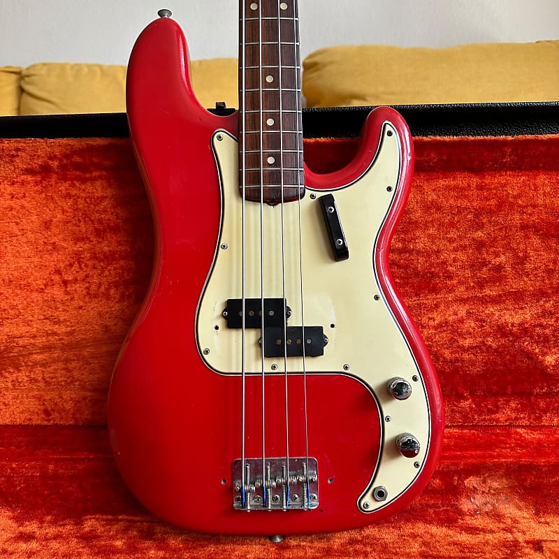 1965 Fender Precision Bass Dakota Red Refin (L-Series) | Reverb