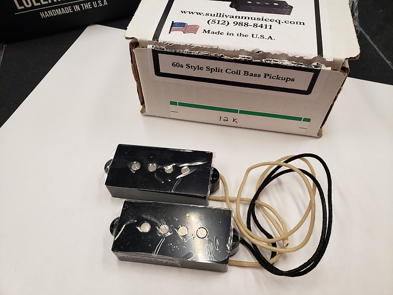 Sullivan P Bass Pickups 60's Style Split Coil Set 12K - Black | Reverb