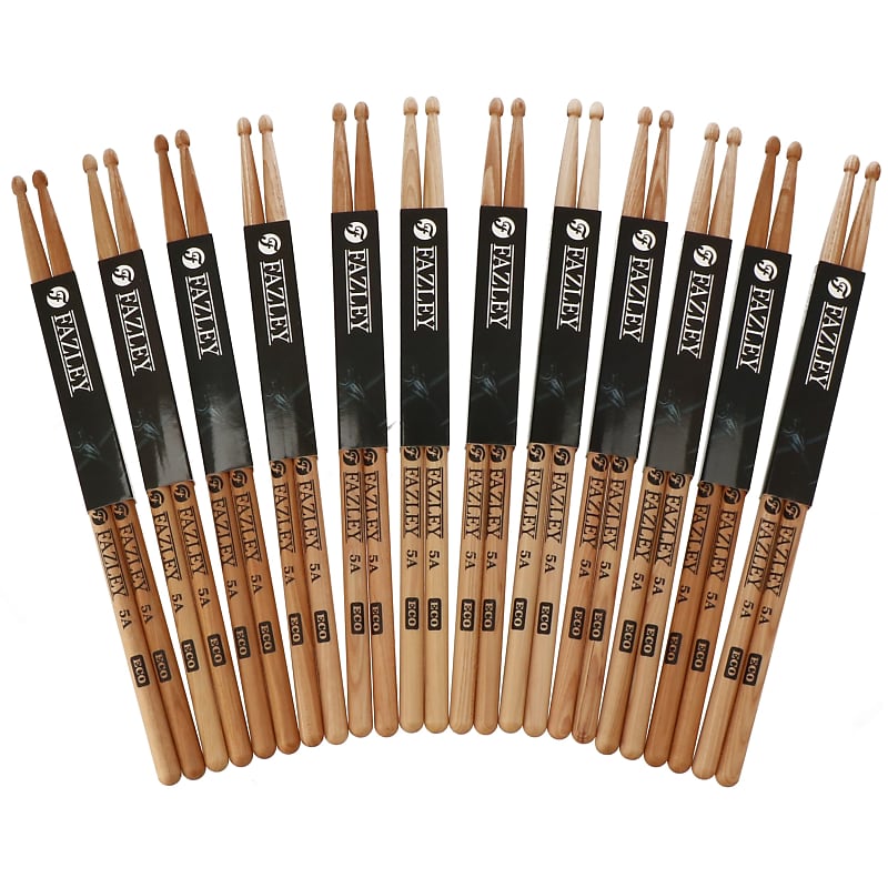 Fazley Stix-ECO 5A PACK Drum Sticks (12 Pairs) | Reverb