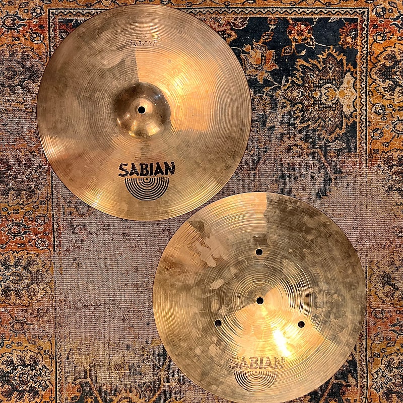 UNIQUE Custom Sabian PROTOTYPE 16" FAST HATS Hihats 1322 1884 | Reverb