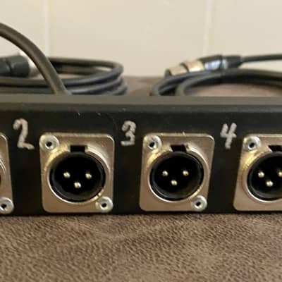 XLR 4 Channel Male to 3ft Female Black Rack Mount | Reverb