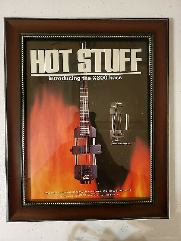 1984 Westone Guitars Color For Emotional Ad Framed X 800 Bass | Reverb