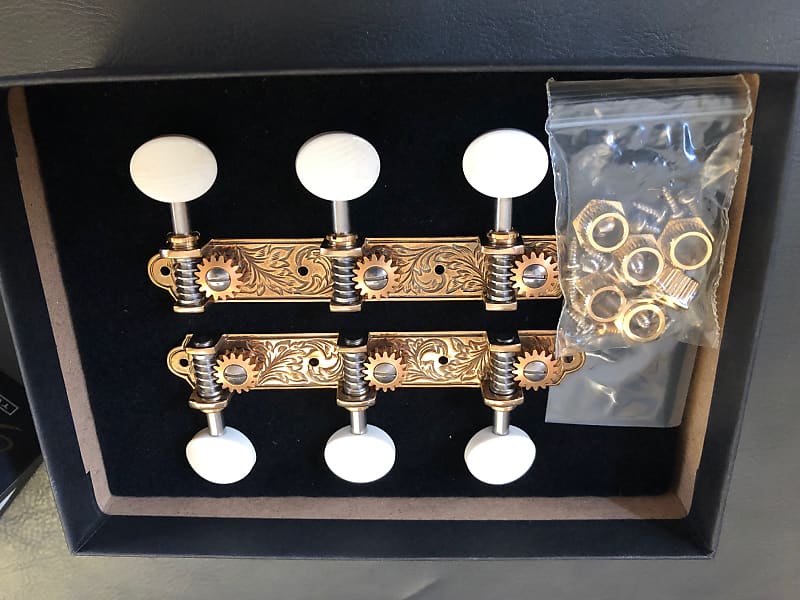 Waverly Gold 3 On A Plate Slot Head Tuners | Reverb