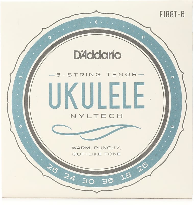 D'Addario EJ88T-6 Nyltech 6-String Tenor Ukulele Strings | Reverb