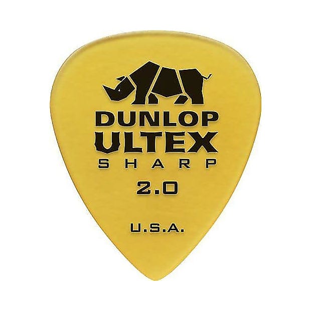 Dunlop Ultex Sharp Picks (6 Pack, 2.0mm) | Reverb