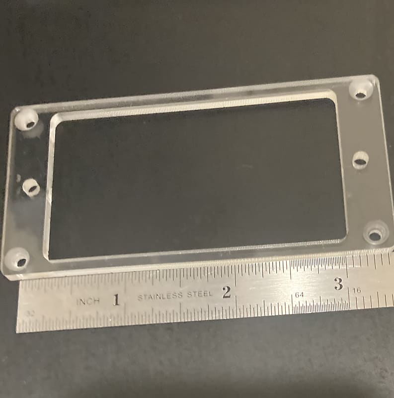 Unknown New Humbucker Pickup Rings Plastic Clear Flat 2 | Reverb