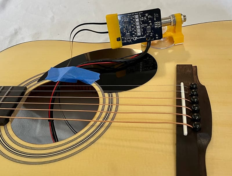 Go Acoustic Audio Pickup Preamp Universal Sound Hole Mount | Reverb