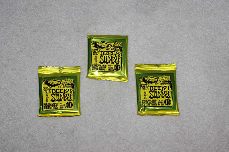 3 Pack of Ernie Ball Beefy Slinky Strings | Reverb