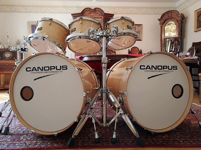 Canopus RFM 8 Piece Drum Set - Natural High Gloss - | Reverb