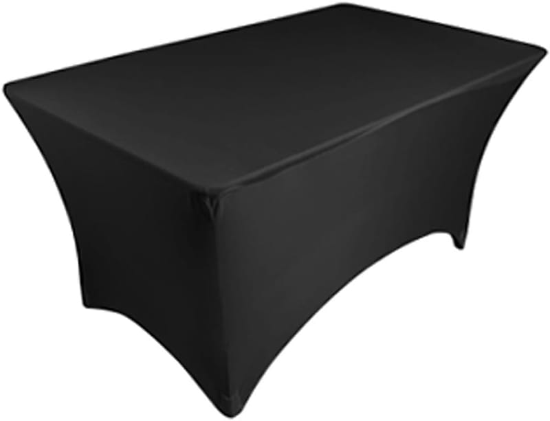 4 FT LONG RECTANGULAR STRETCH TABLECLOTH DJ JACKET COVER FOR | Reverb
