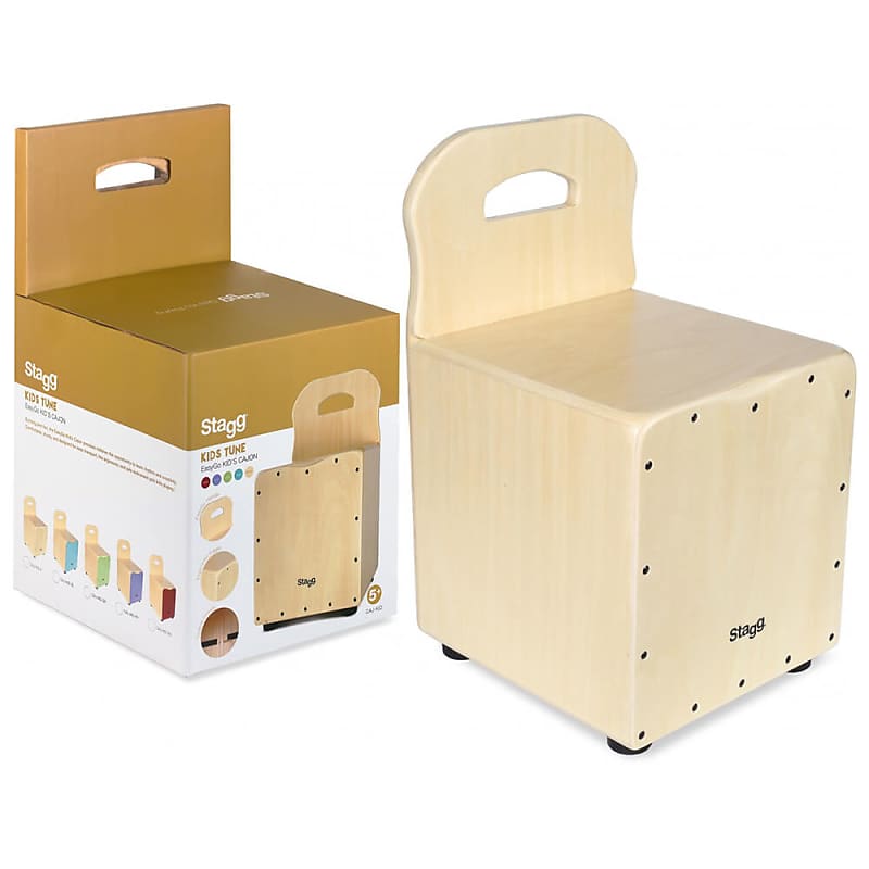Stagg CAJ-KID-N Kids Cajon with Backrest - Natural | Reverb