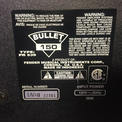 Fender Bullet 150 Guitar Amp | Reverb