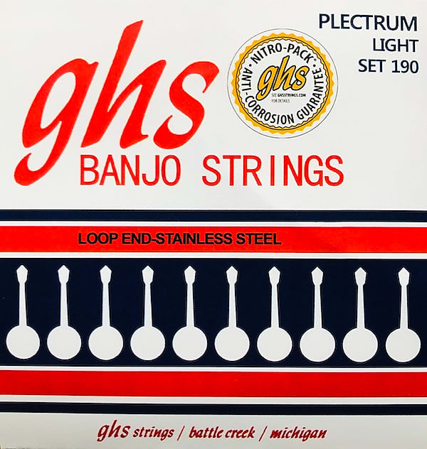 GHS Stainless Steel Plectrum Banjo Strings; light | Reverb
